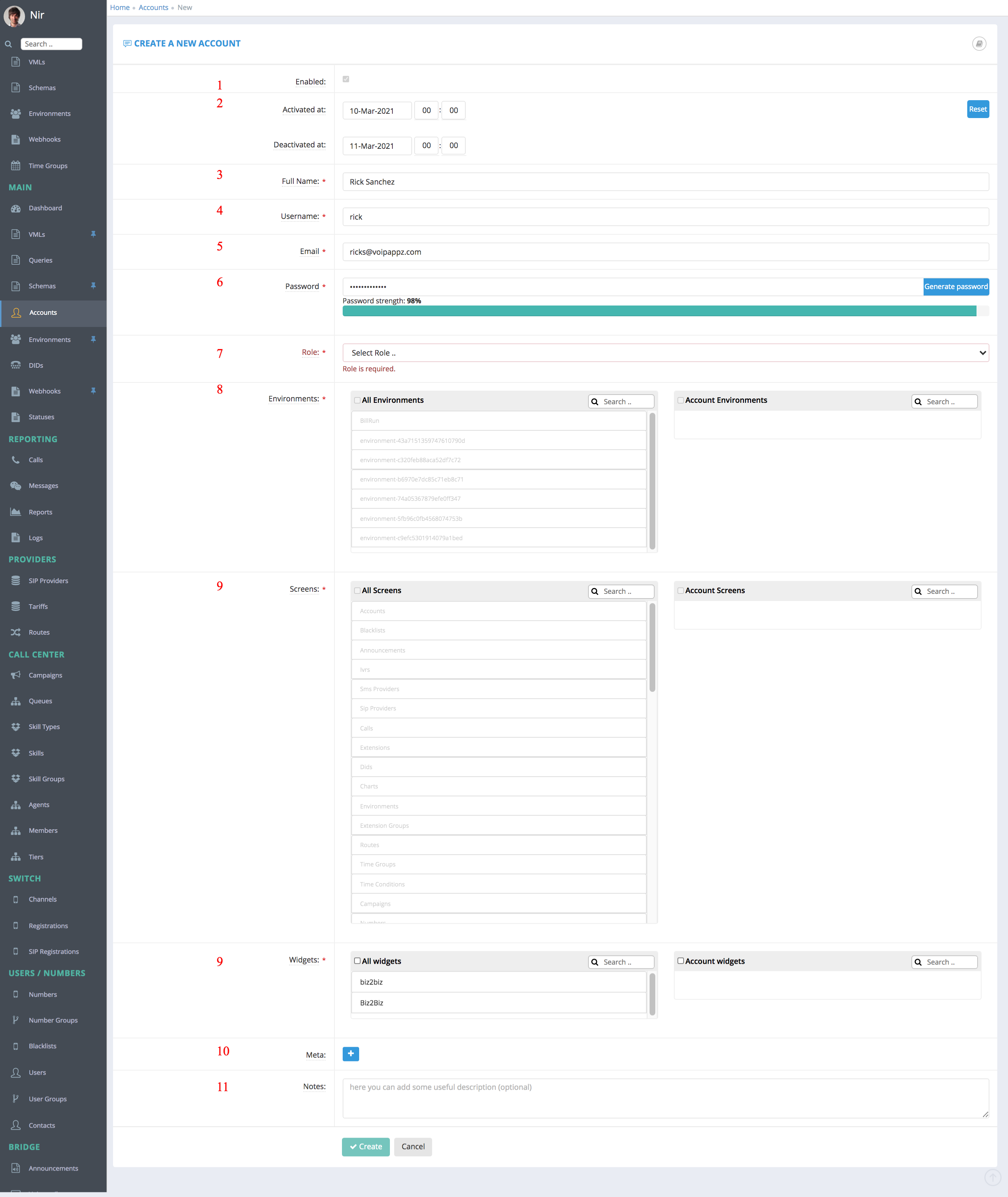 Admin Accounts - Flow – voipappz